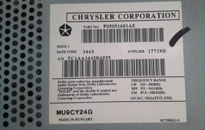 Understanding Chrysler Radio Codes: Retrieval, Resetting, and Usage ...